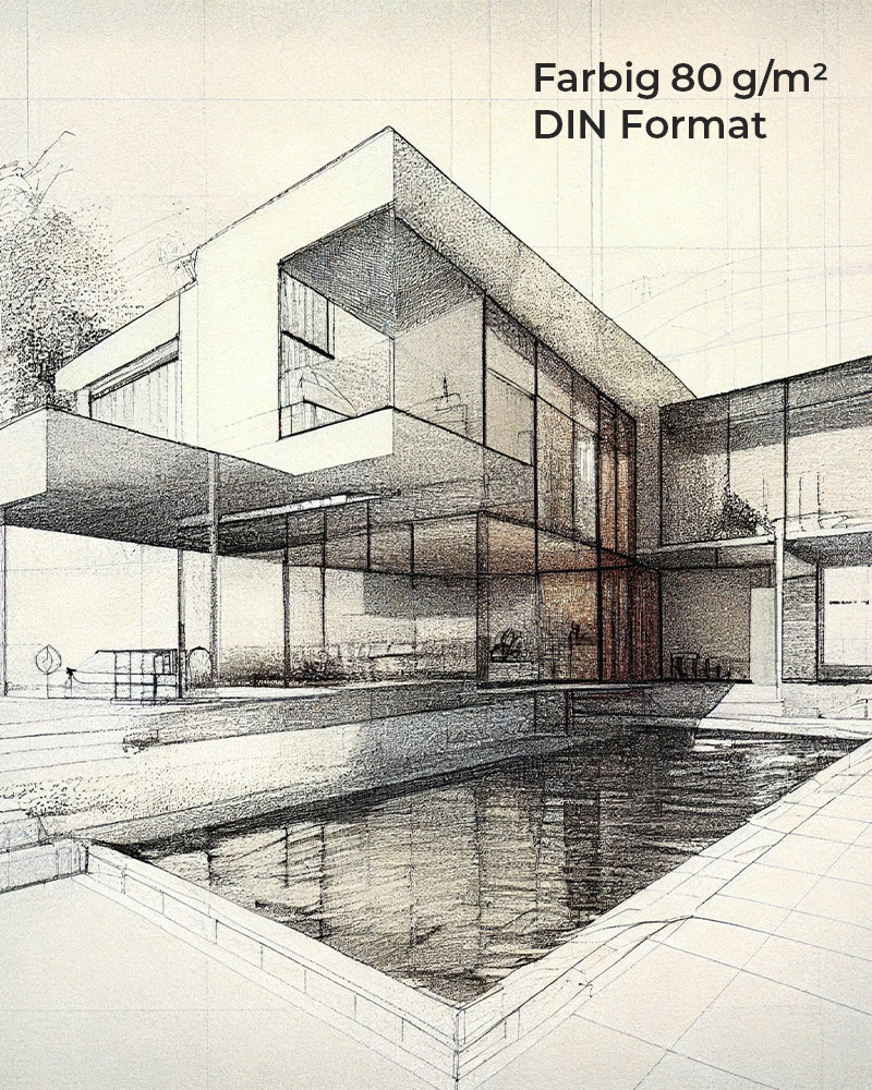 Creativity on 80 g/m² paper: Colored line plots in DIN format.
